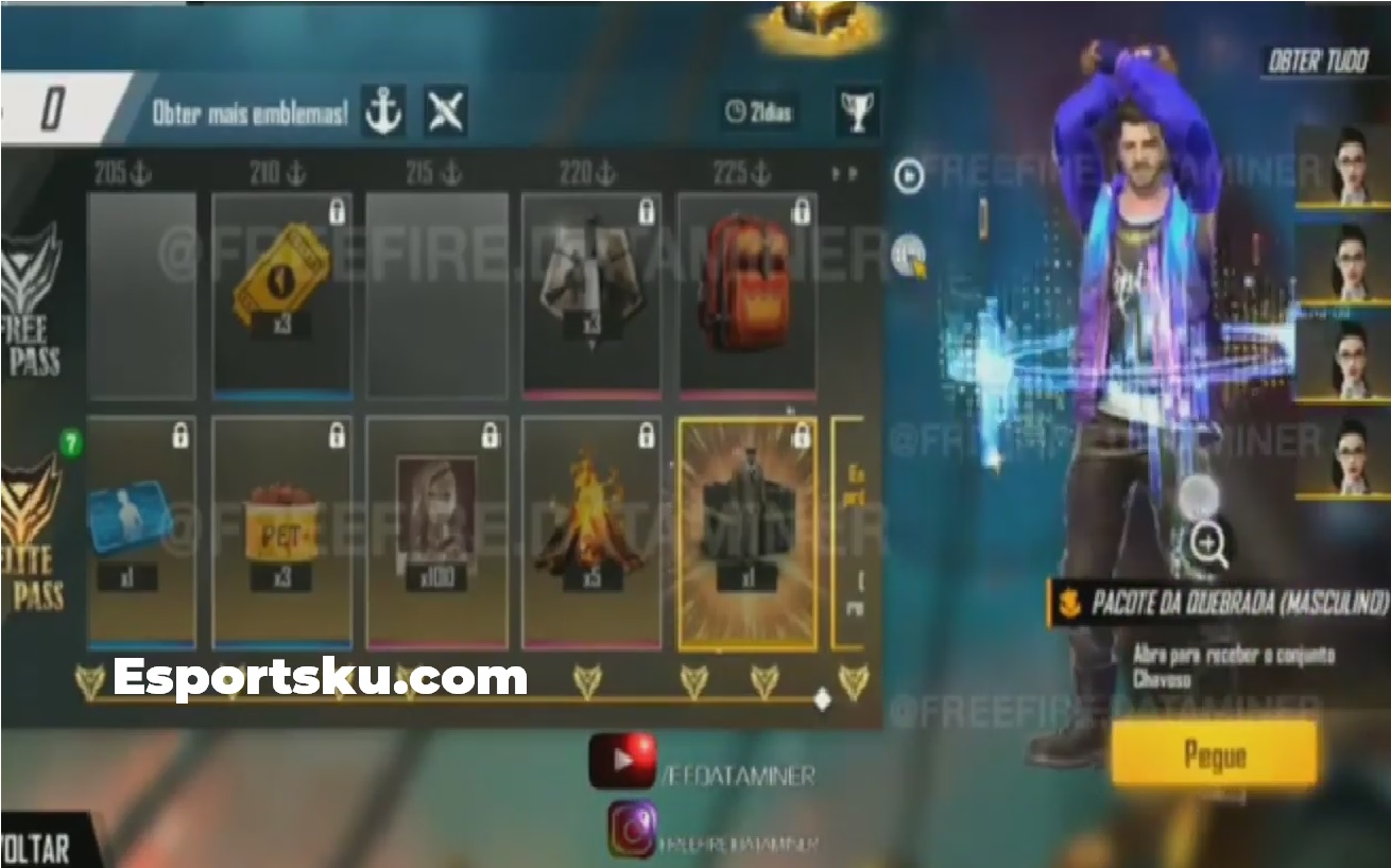 Elite Pass Season 21 FF Skin Bundle Trap Rap Free Fire – Esportsku