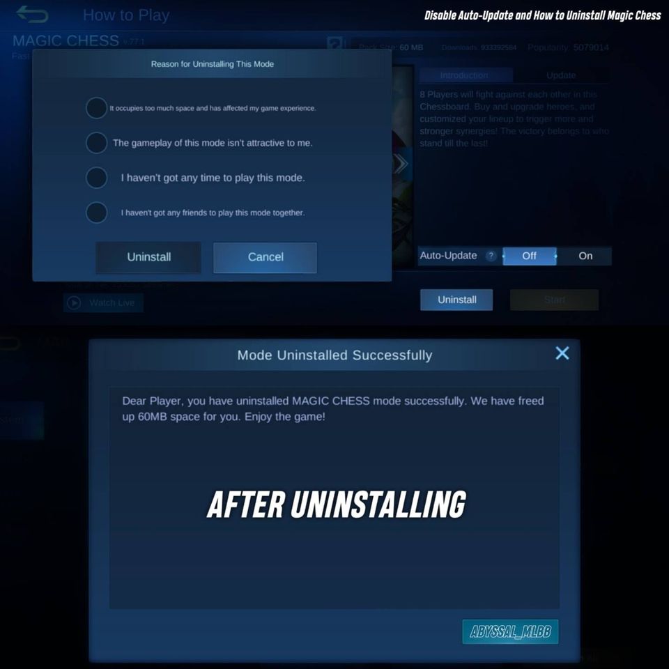 Update Terbaru Mobile Legends Berikan Opsi Uninstall Magic Chess ML ...