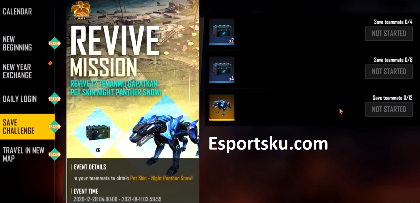 Revive Mission FF Dapat Skin Snow Panther Free Fire! – Esportsku