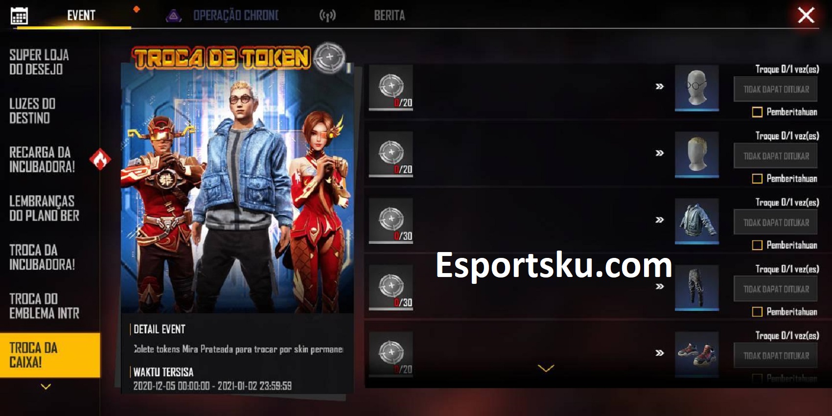 Bocoran Event FF Penukaran Token Silver Di Free Fire – Esportsku