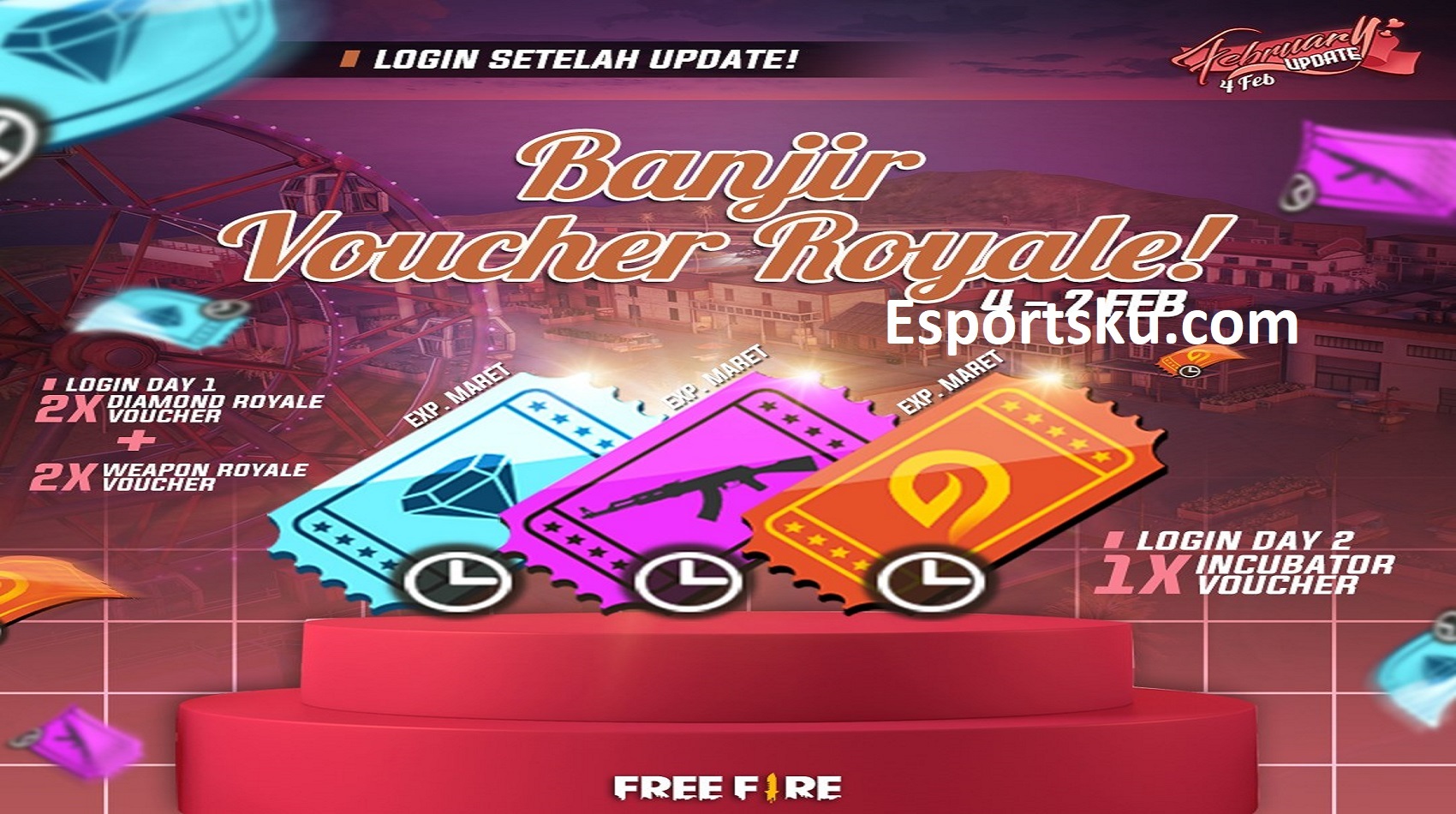 Event Terbaru FF Banjir Ticket Royale Free Fire – Esportsku