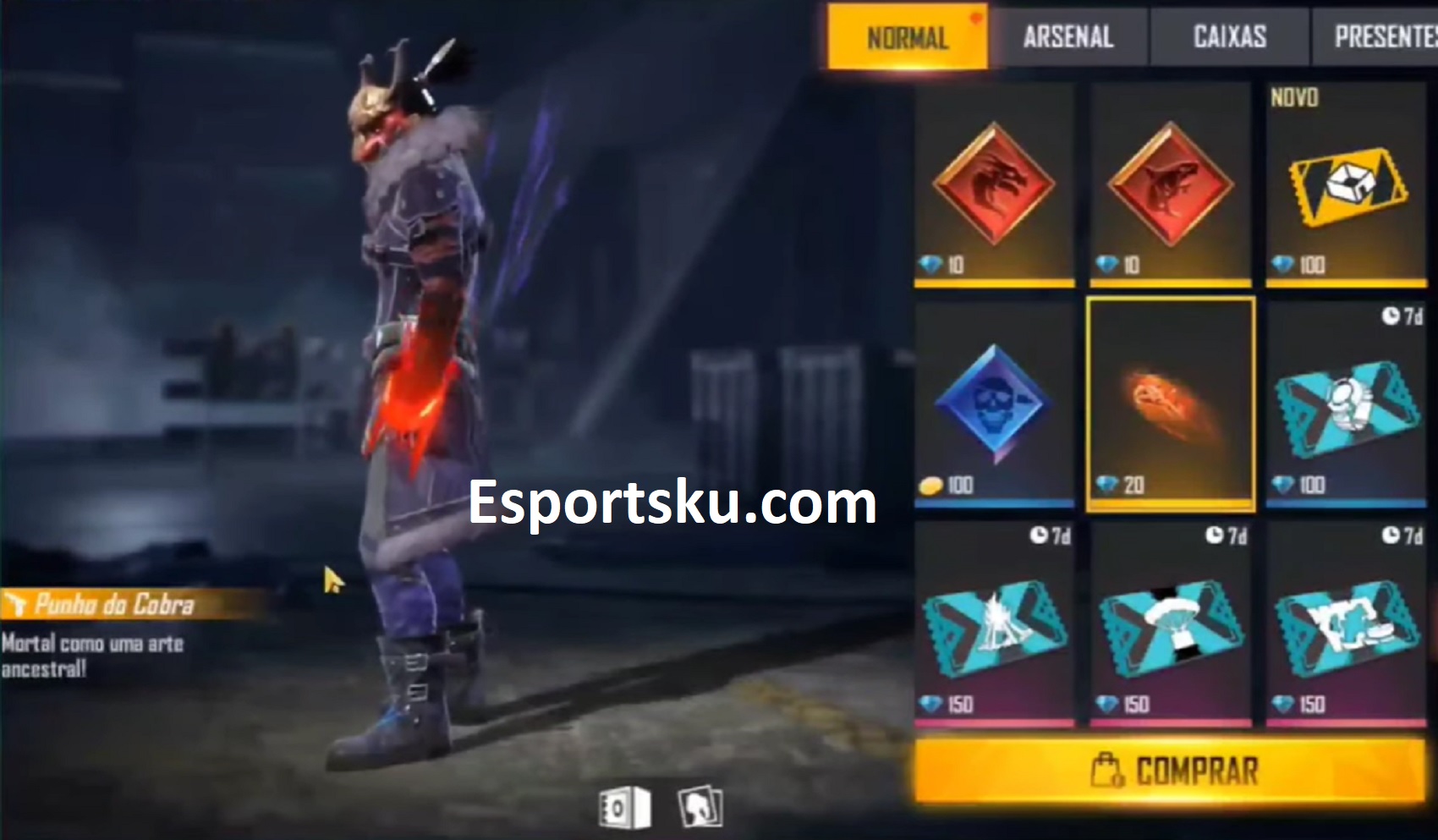 Skin Tinju Cobra Fist Free Fire (FF), Menyala! – Esportsku