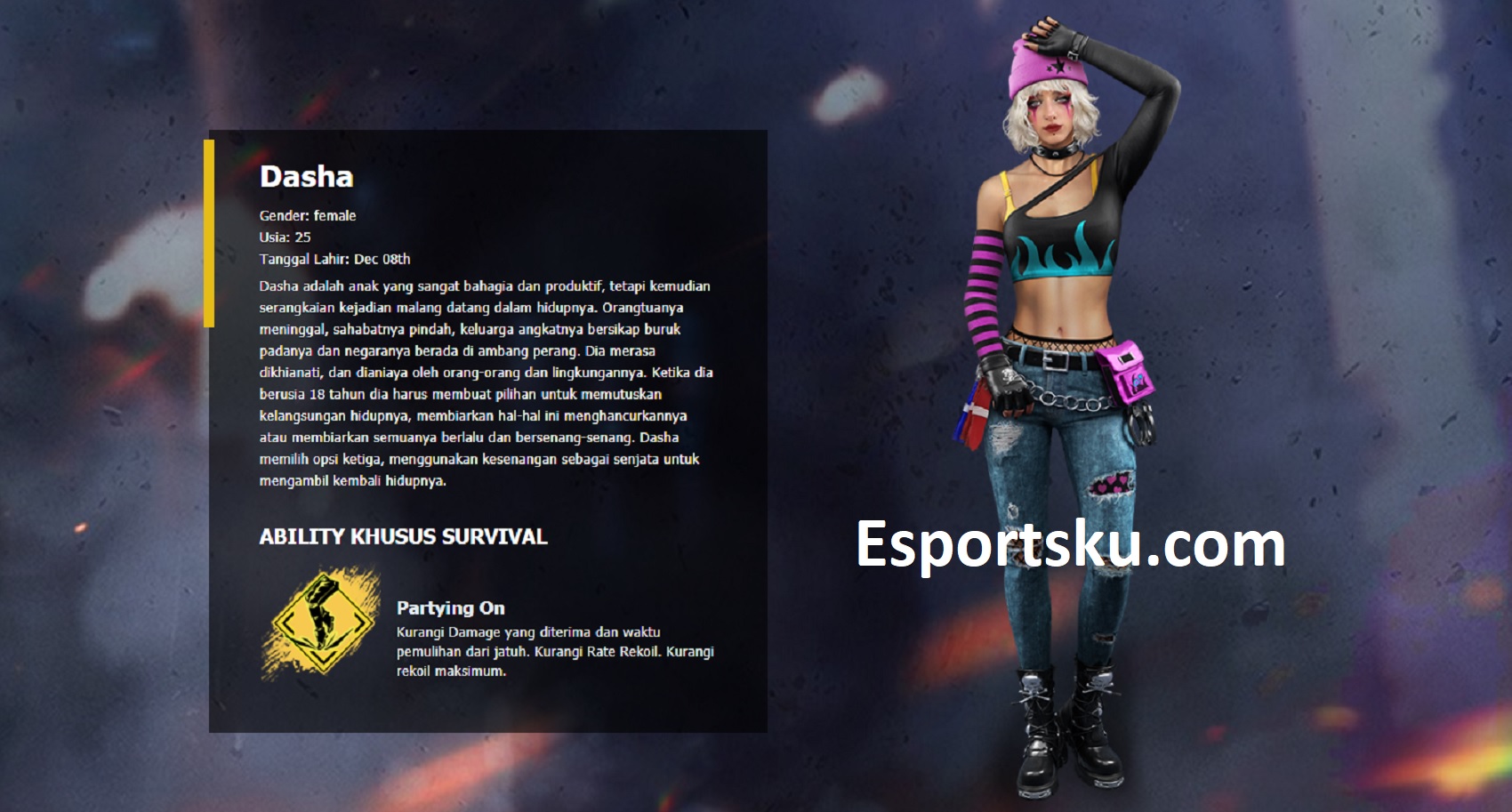 7 Tips Memaksimalkan Karakter Dasha Free Fire (FF) – Esportsku