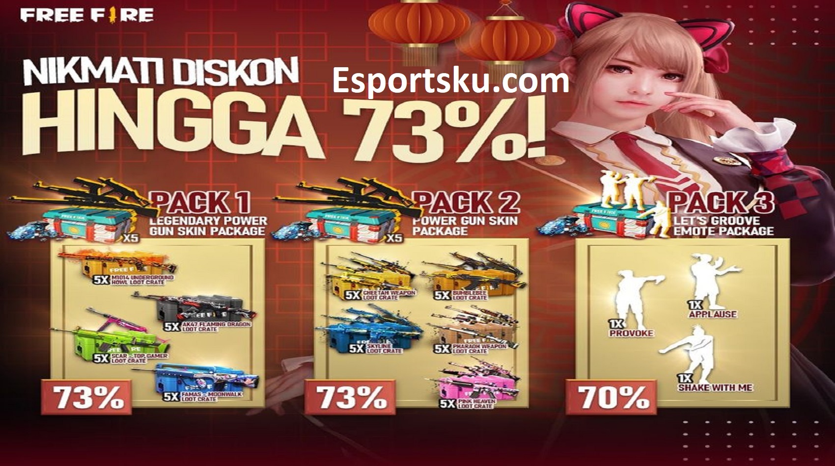 3 Package Diskon Event Terbaru Free Fire (FF) – Esportsku