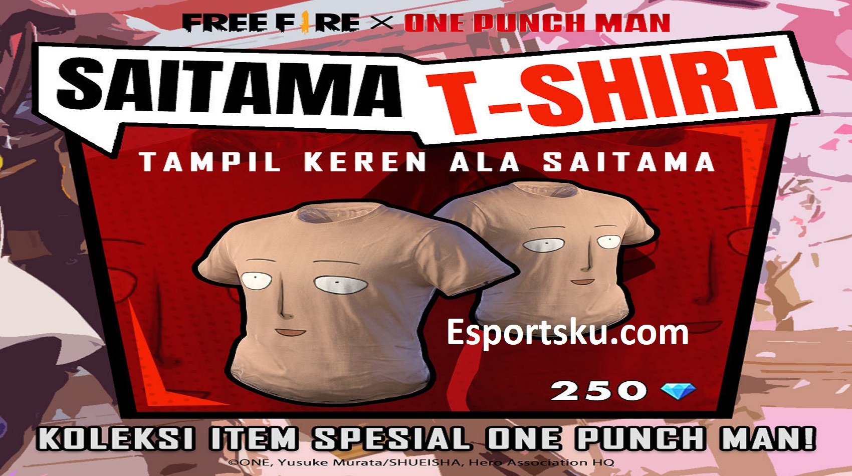 Skin Baju FF Saitama Tshirt Shop Free Fire – Esportsku