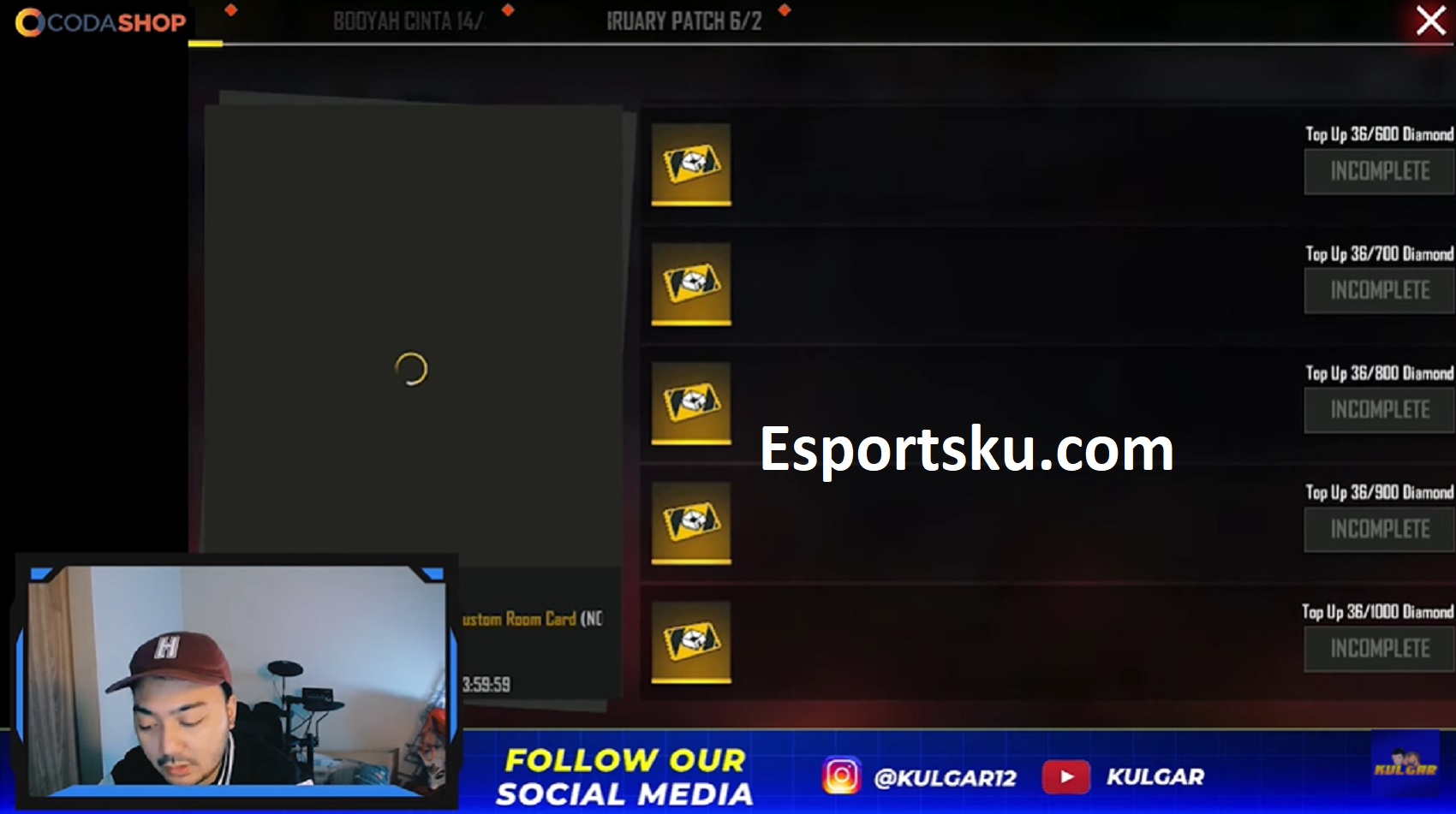 Gratis Ticket Costum Room Free Fire di Top Up FF – Esportsku